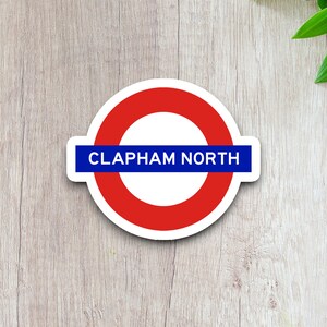 Clapham North Station Sticker, the Underground Tube in London England ...