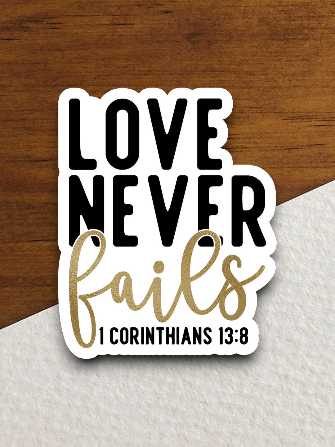 Love Never Fails Sticker, Christian Stickers, Planner Stickers, Laptop ...