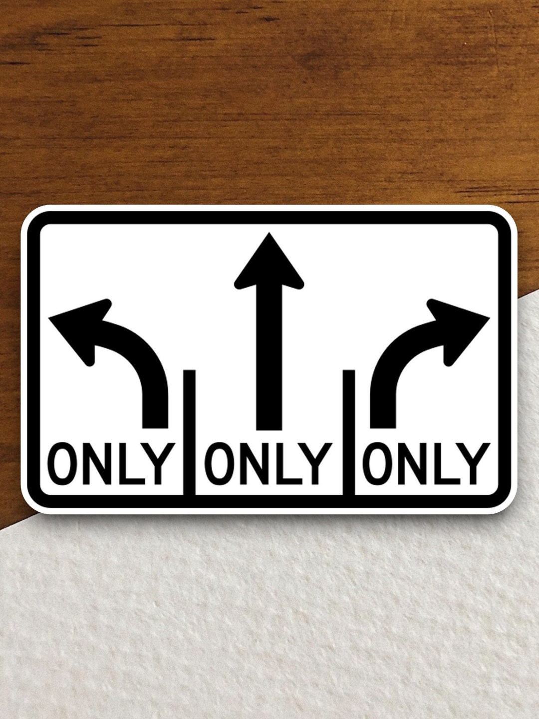 Traffic Sign Turn Only Lanes Road Sign Stickers, Room Décor Traffic ...