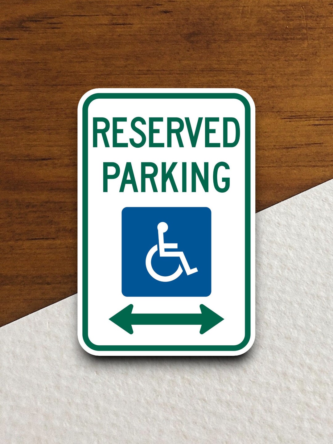 Reserved Parking Wheelchair Road Sign Stickers, Traffic Sticker, Road ...