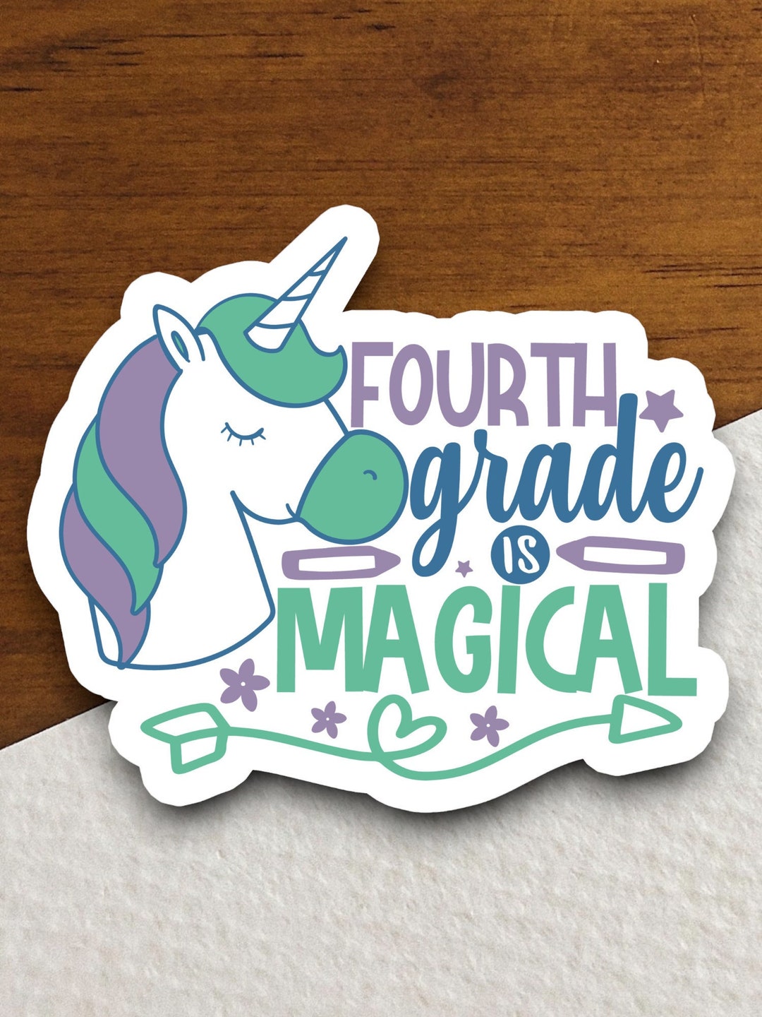 Magical Fourth Grade Sticker, Funny Stickers, Laptop Decals, Tumbler ...