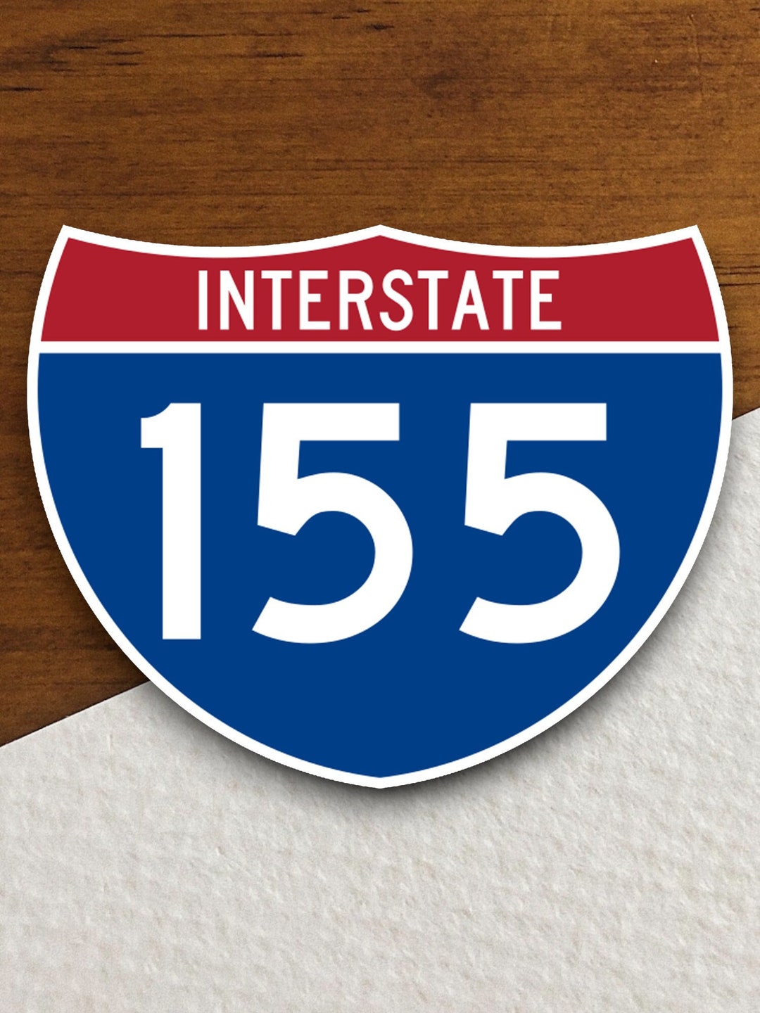 Interstate Route 155 Sticker, Interstate Highway Sign Expressway ...