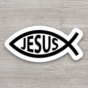 The Ichthus Symbol Sticker, Christian Gifts, Planner Stickers, Laptop ...
