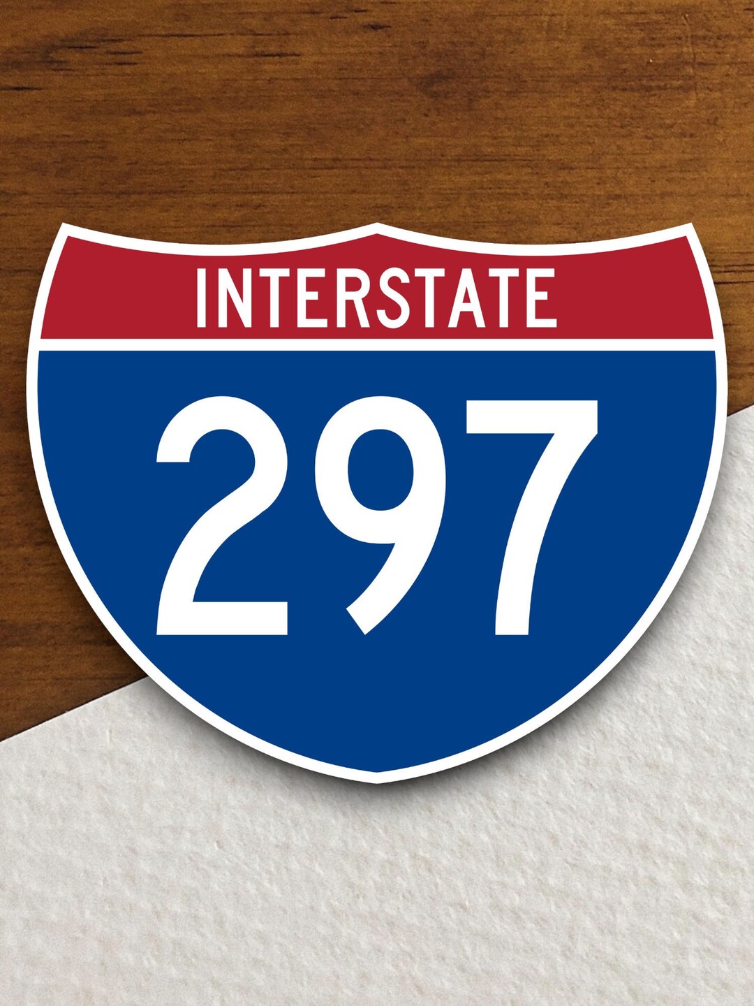 Interstate Route 297 Sticker, Road Sign Sticker, United States Sticker ...
