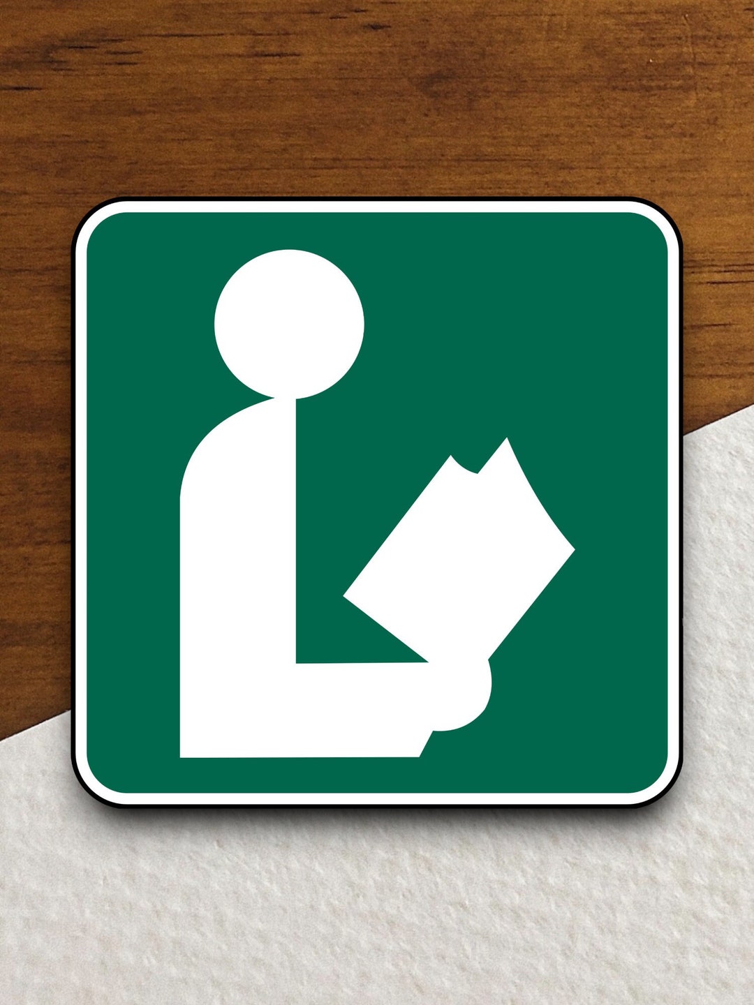 Library Road Sign Stickers, Traffic Sticker, Road Sign Decoration, Road ...