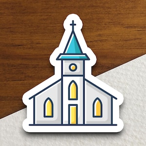 Church Sticker, Religious Sticker, Faith Sticker, Worship Sticker ...