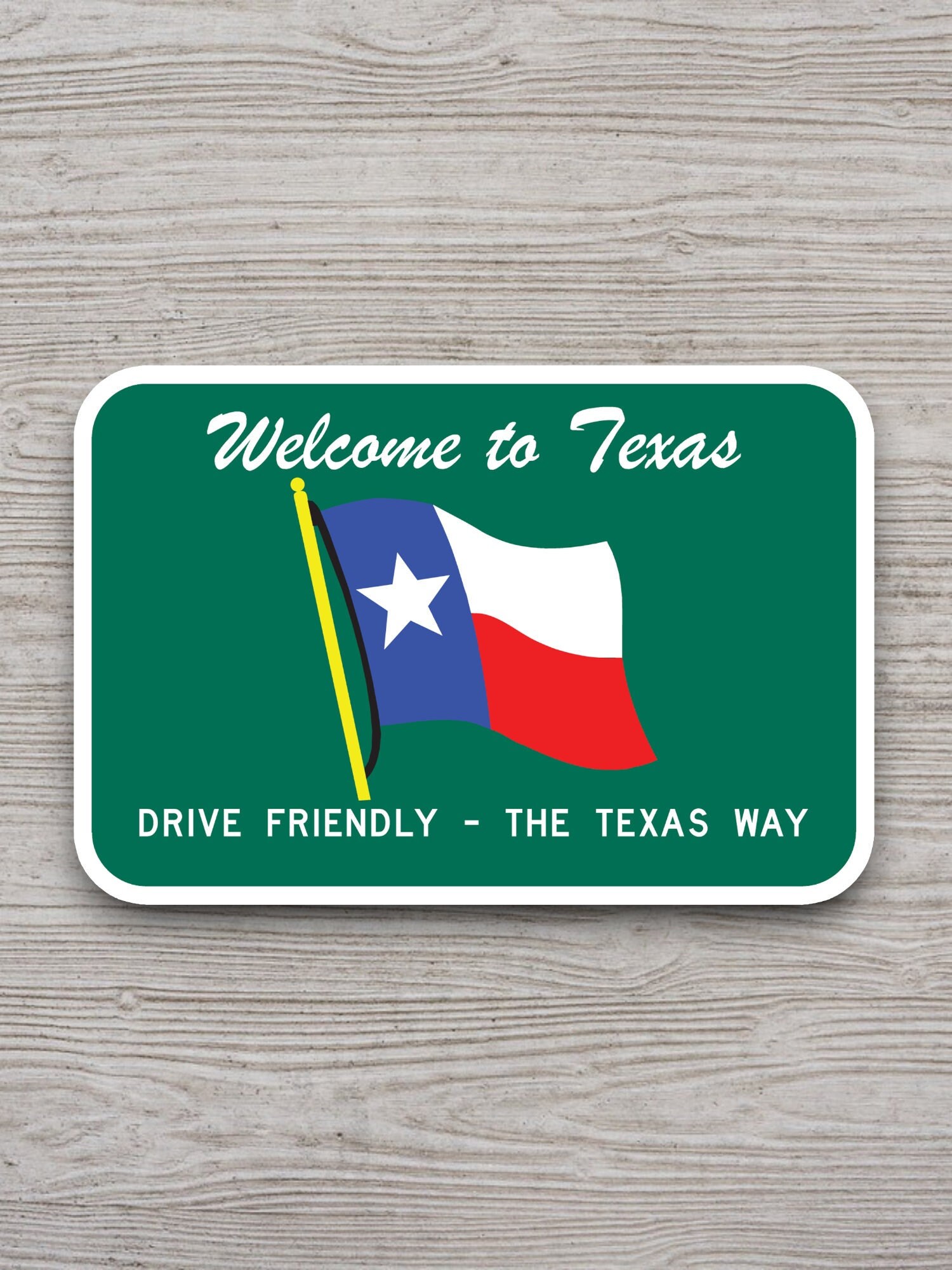Road Sign Welcome to Texas Road Sign Stickers Traffic Sticker, Road ...