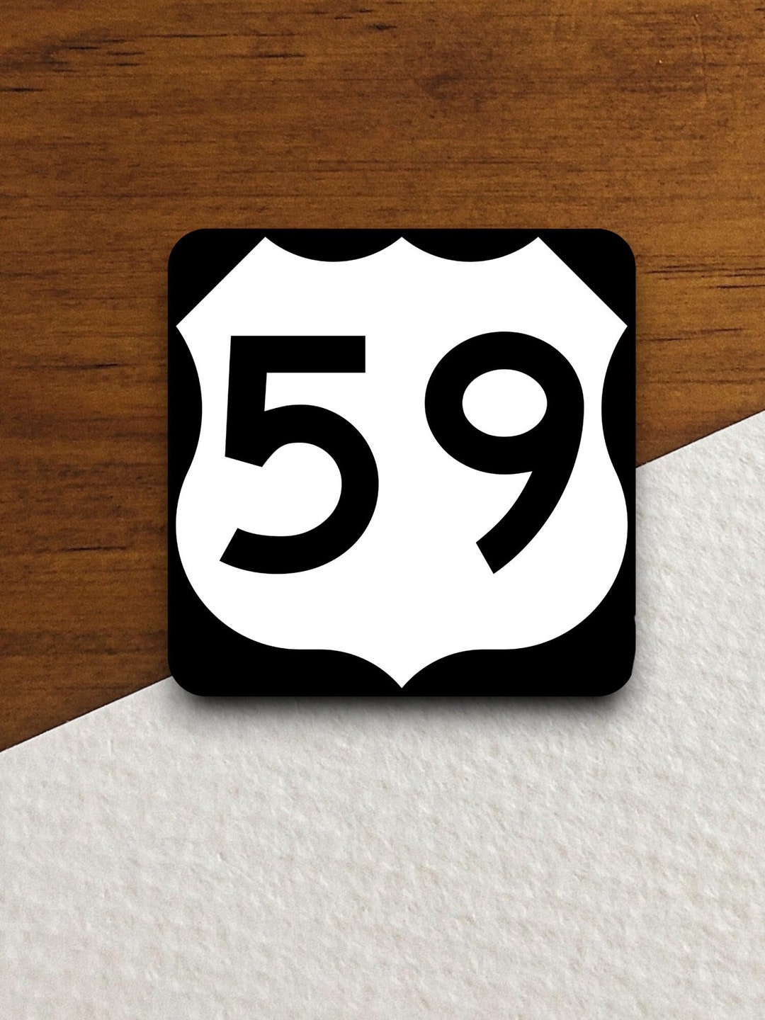 United States Route 59 Road Sign Sticker, Road Trip Sticker, Highway ...