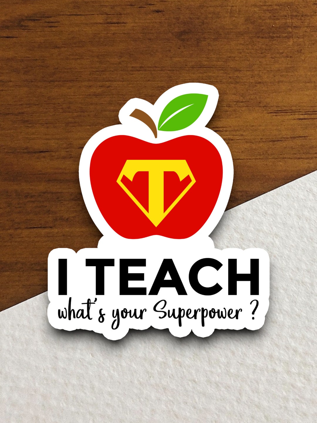Teacher Superpower Sticker, School Gift Sticker, Education Journaling ...