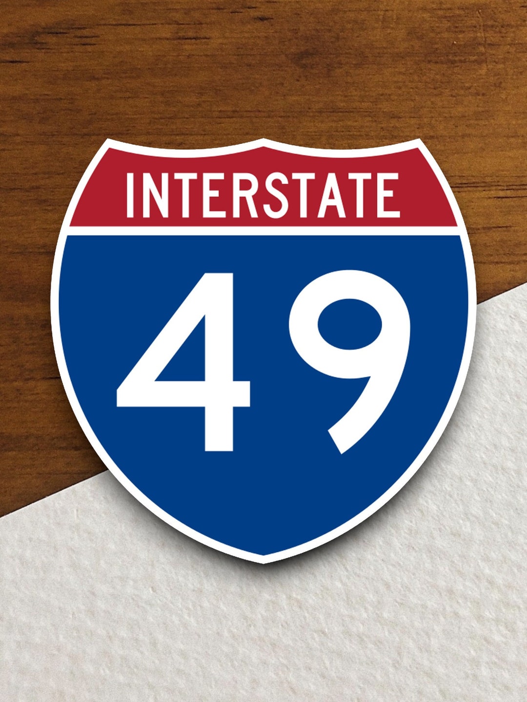 Interstate Route 49 Sticker, Interstate Highway Sign Expressway ...