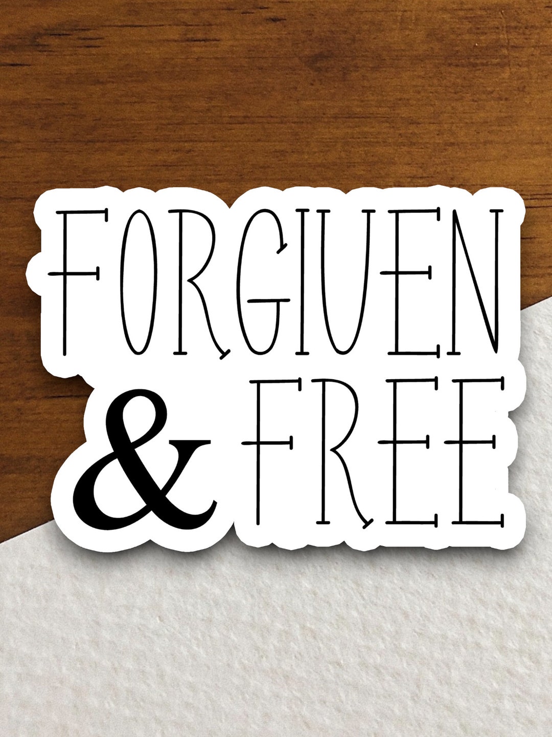 Forgiven and Free Sticker, Religious Sticker, Faith Sticker, Laptop ...