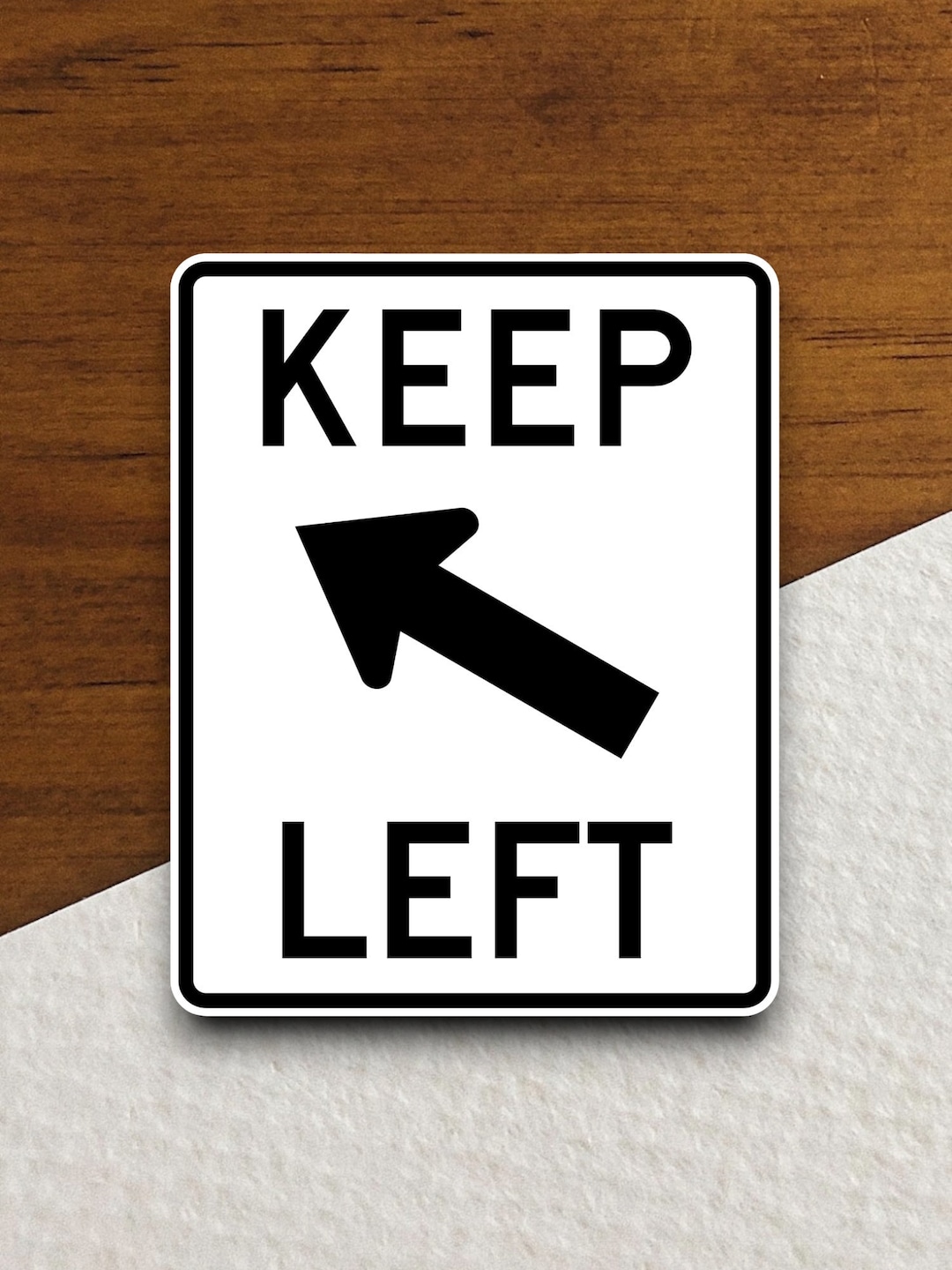Traffic Sign Keep Left Road Sign Stickers, Room Décor Traffic Sticker ...