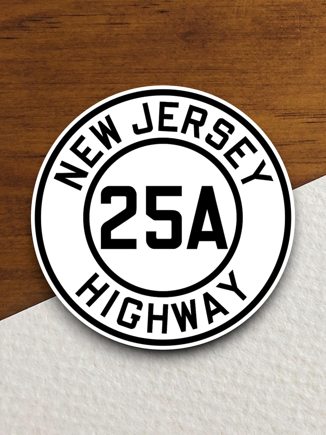 New Jersey 25a Highway Road Sign Stickers, Traffic Sticker, Road Sign ...