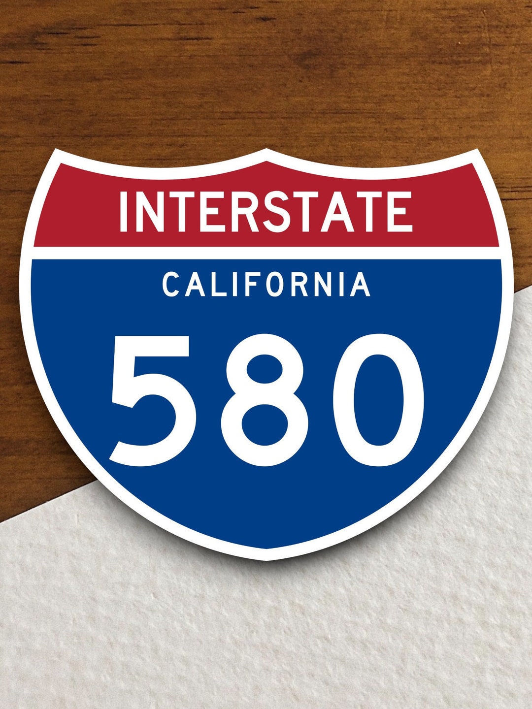 Interstate Route 580 California Sticker, California Sticker, Interstate ...