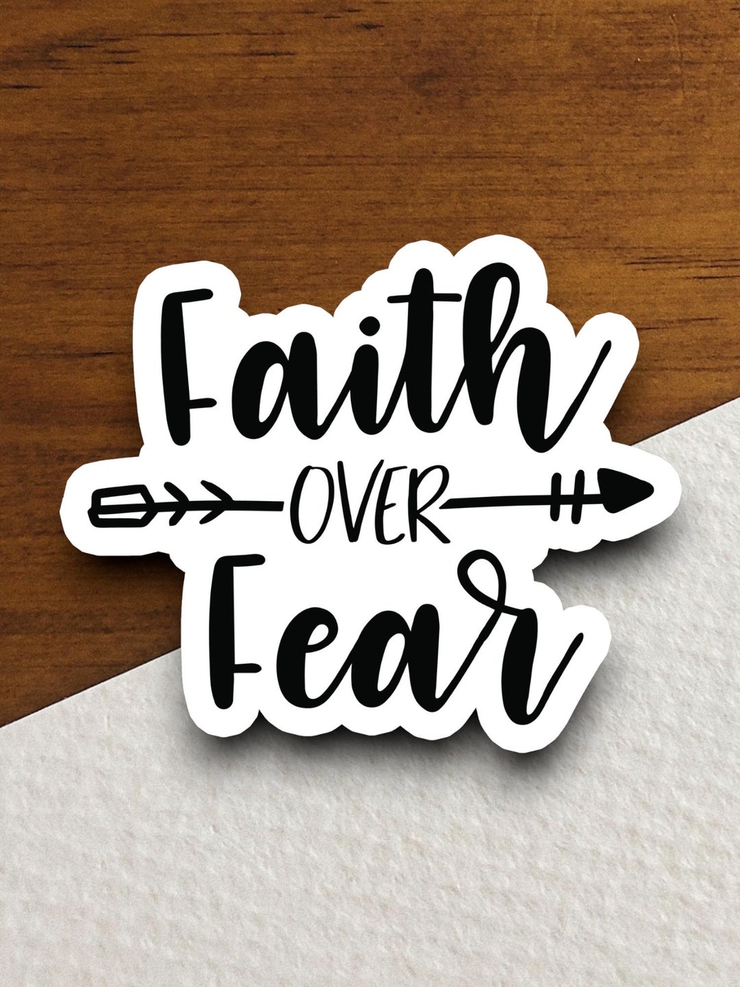 Faith Over Fear Sticker, Christian Stickers, Planner Stickers, Laptop ...