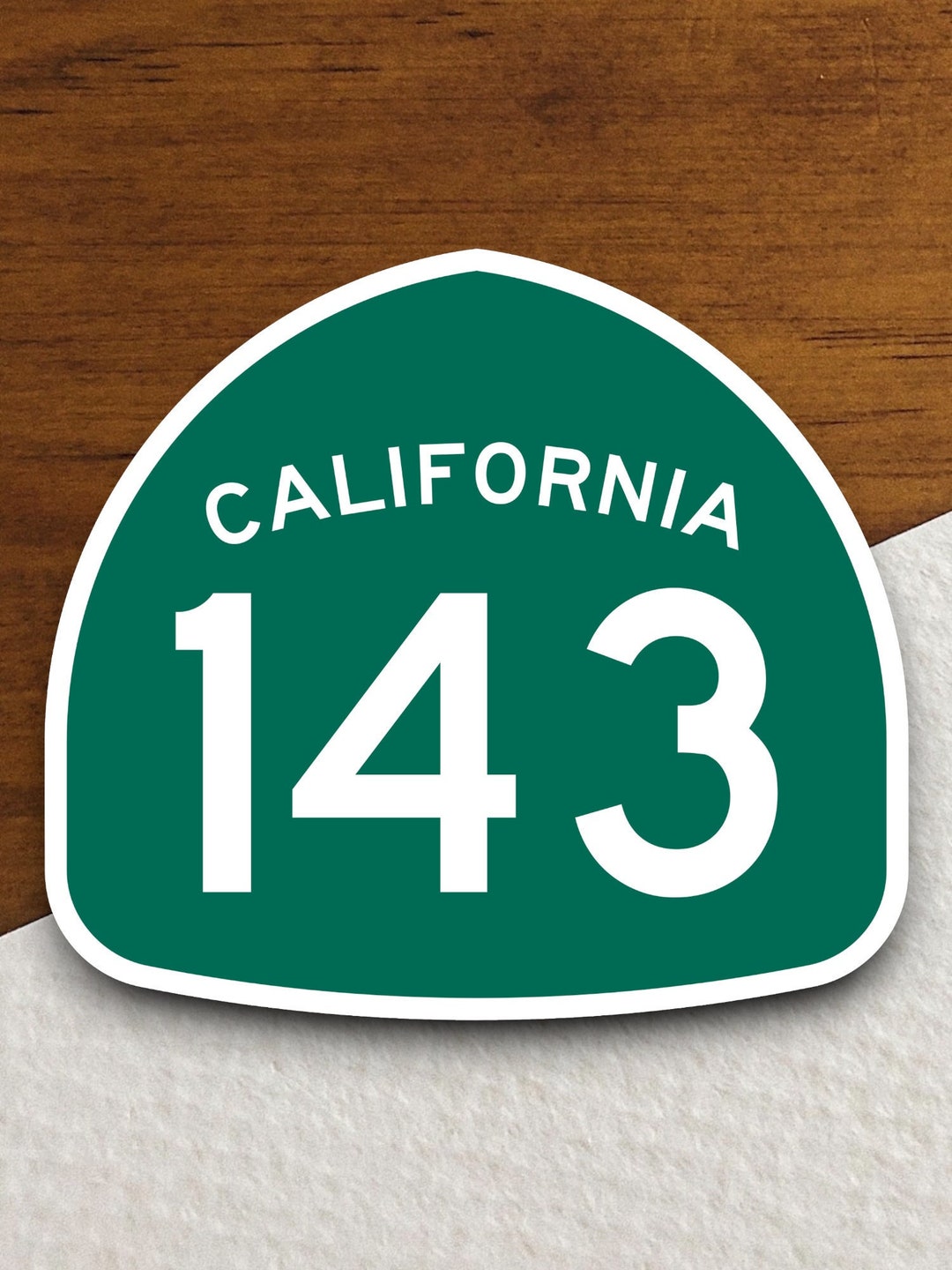 California State Route 143 Road Sign Sticker, Road Trip Sticker ...