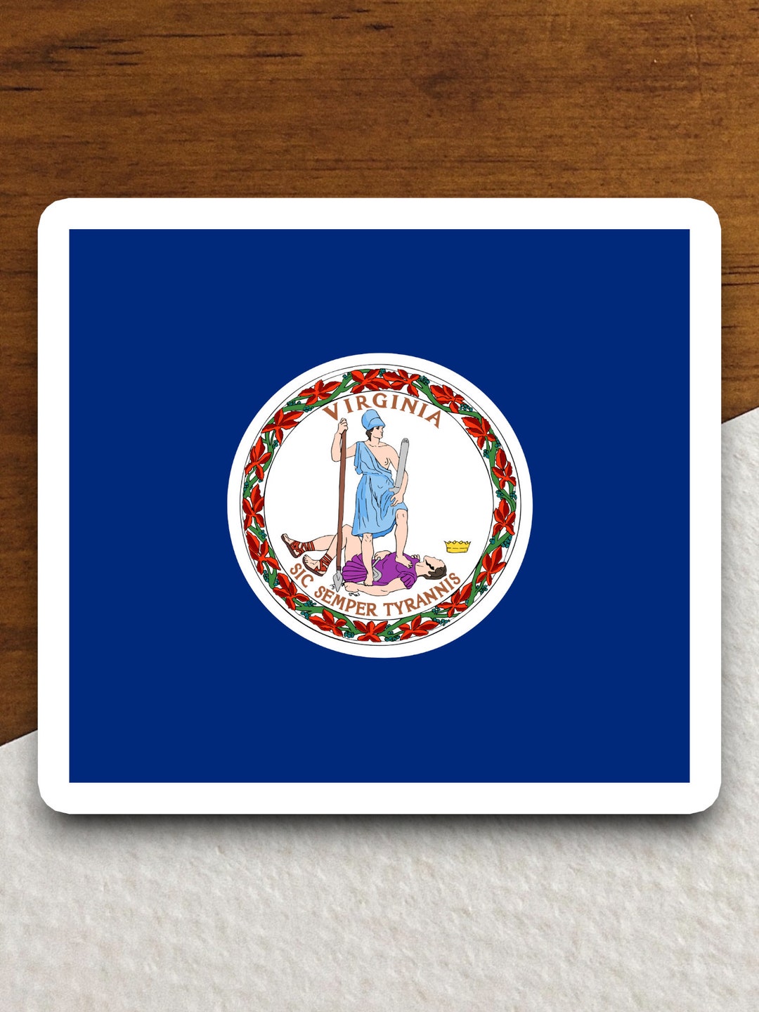 Virginia State Flag Sticker, Virginia Sticker, State Sticker, United ...