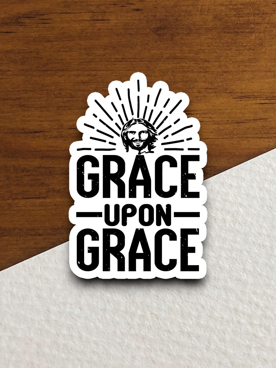 Grace Upon Grace Sticker, Christian Stickers, Planner Stickers, Laptop ...