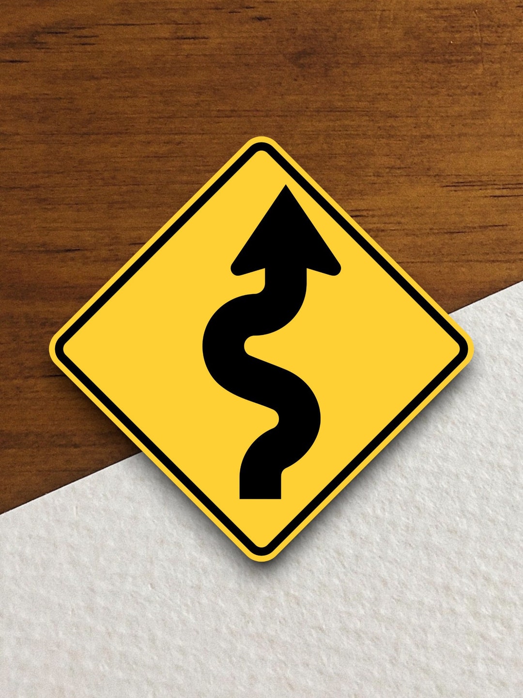 Winding Road Sign Stickers, Traffic Sticker, Road Sign Decoration, Road ...