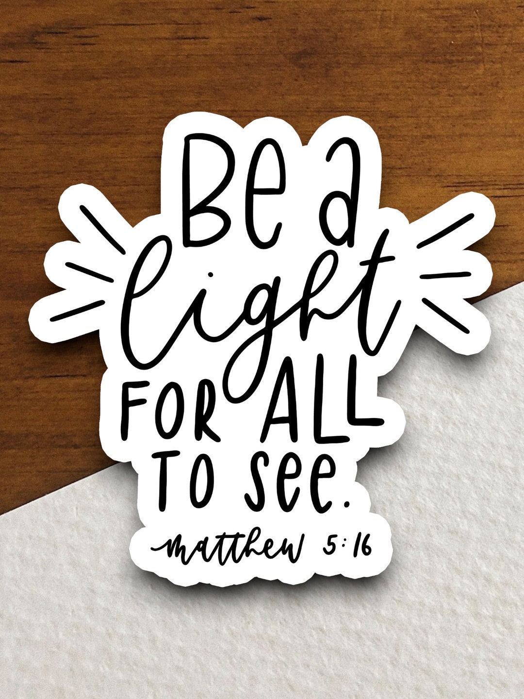 Be a Light for All to See Sticker, Religious Sticker, Light Sticker ...