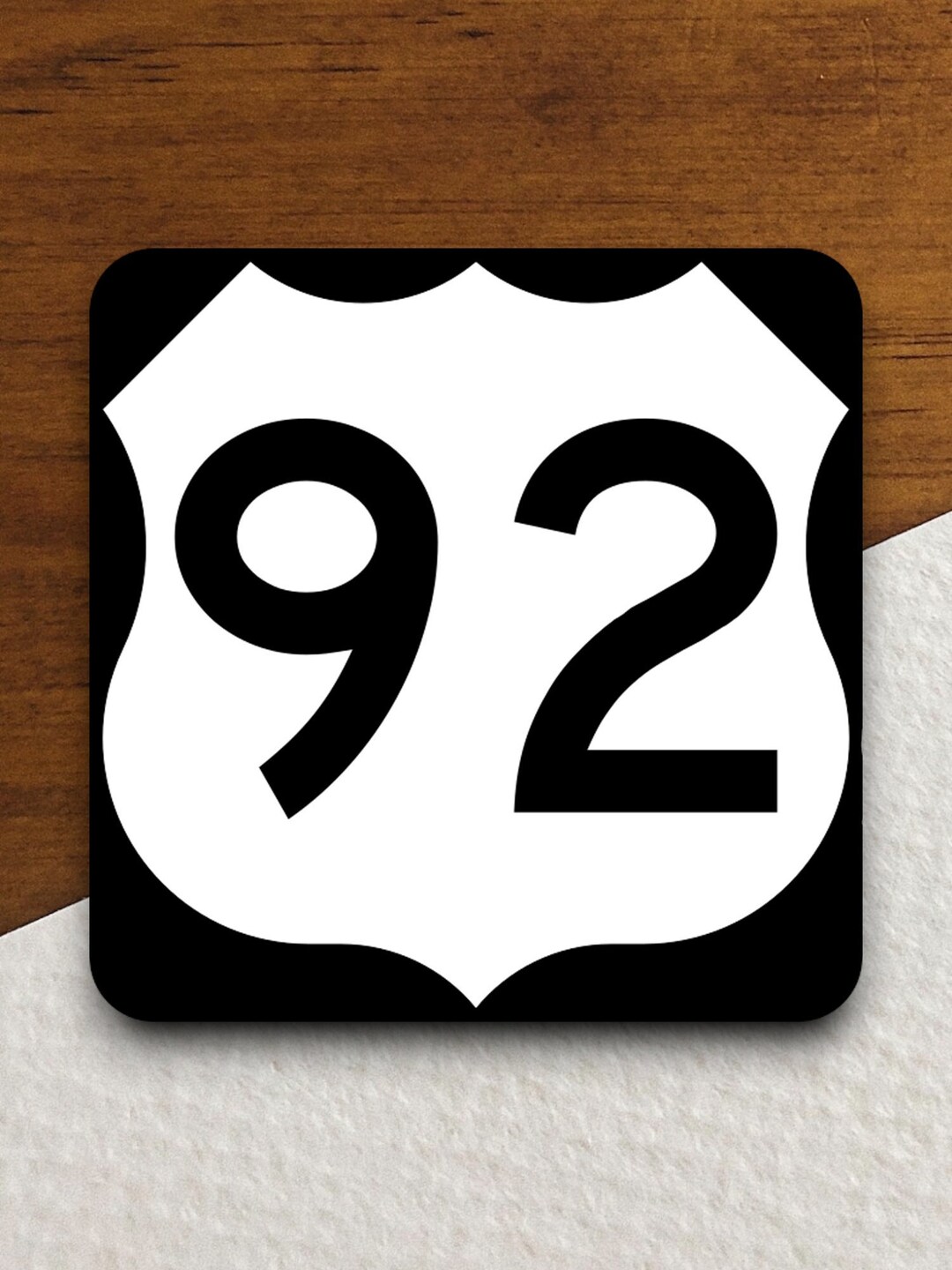 United States Route 92 Road Sign Sticker, Road Trip Sticker, Highway ...