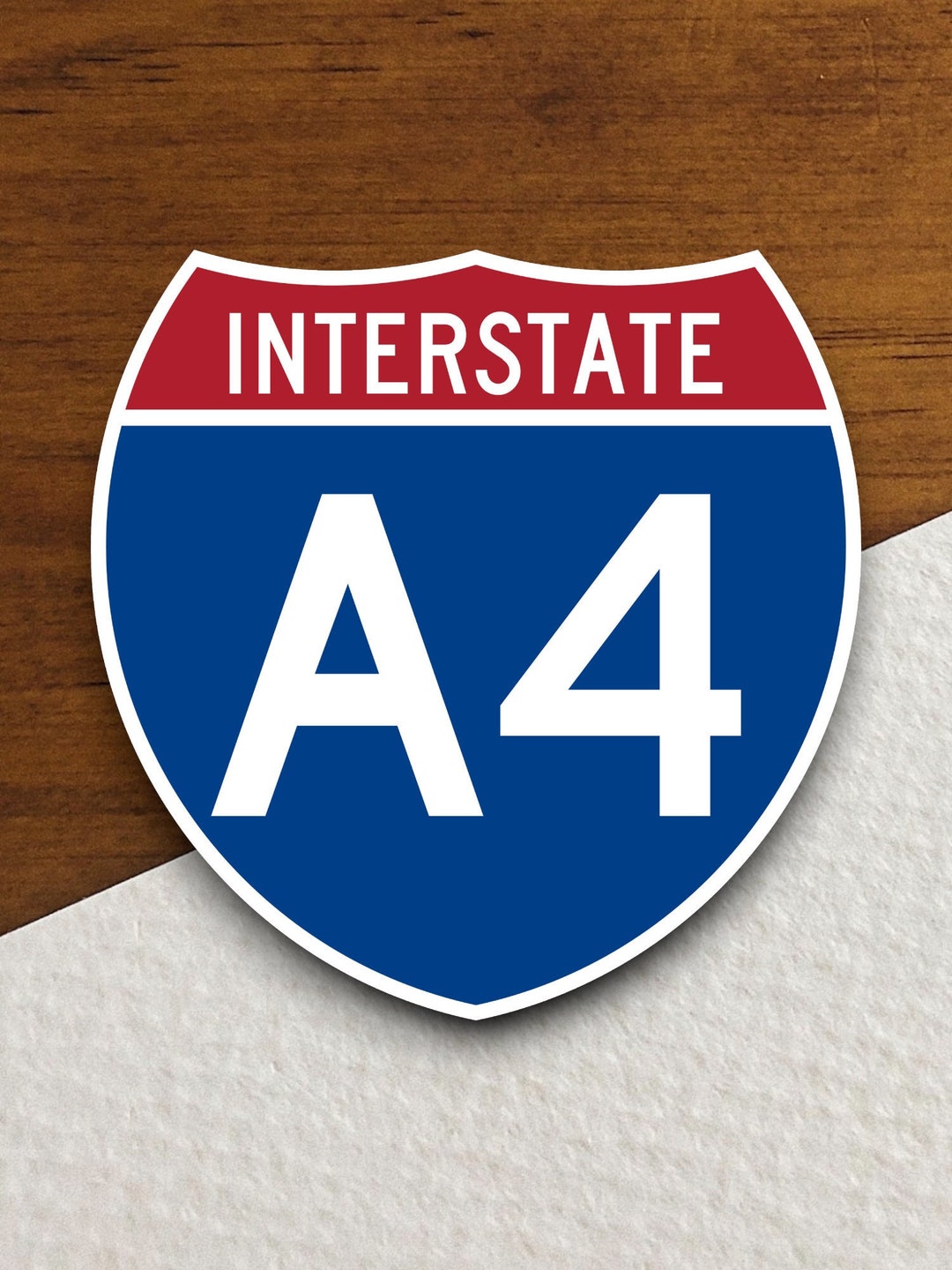 Interstate Route A4 Sticker, Interstate Highway Sign Expressway ...
