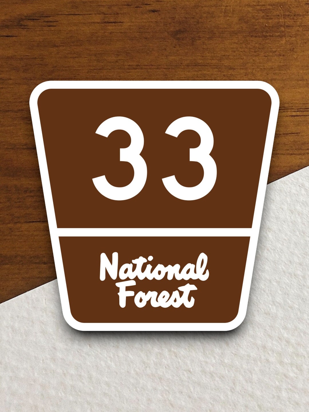 National Forest Highway Route 33 Road Sign Sticker, Road Trip Sticker ...