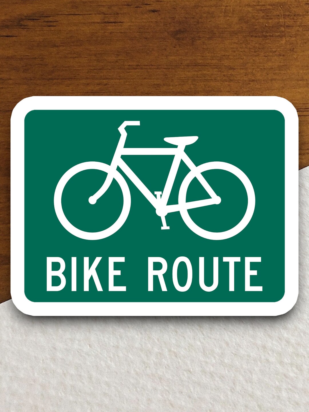 Traffic Sign Bike Route Road Sign Sticker for Room Decor - Etsy