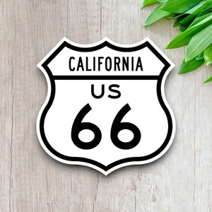 Historic Route 66 - California Road Sign Sticker, Road Trip Sticker, Highway Sign, Room Decor ...