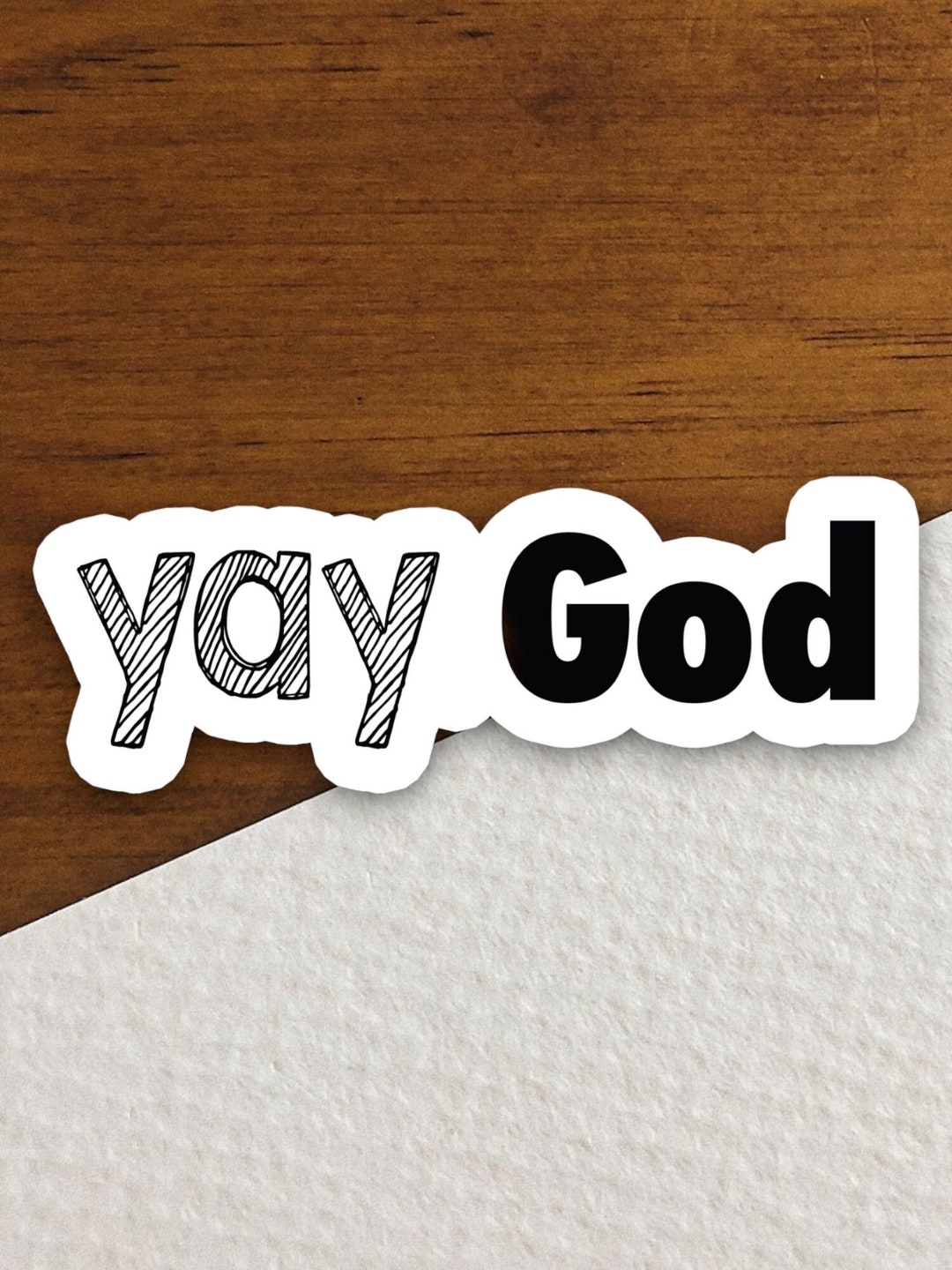 Yay God Sticker, Religious Sticker, Faith Sticker, Worship Sticker ...