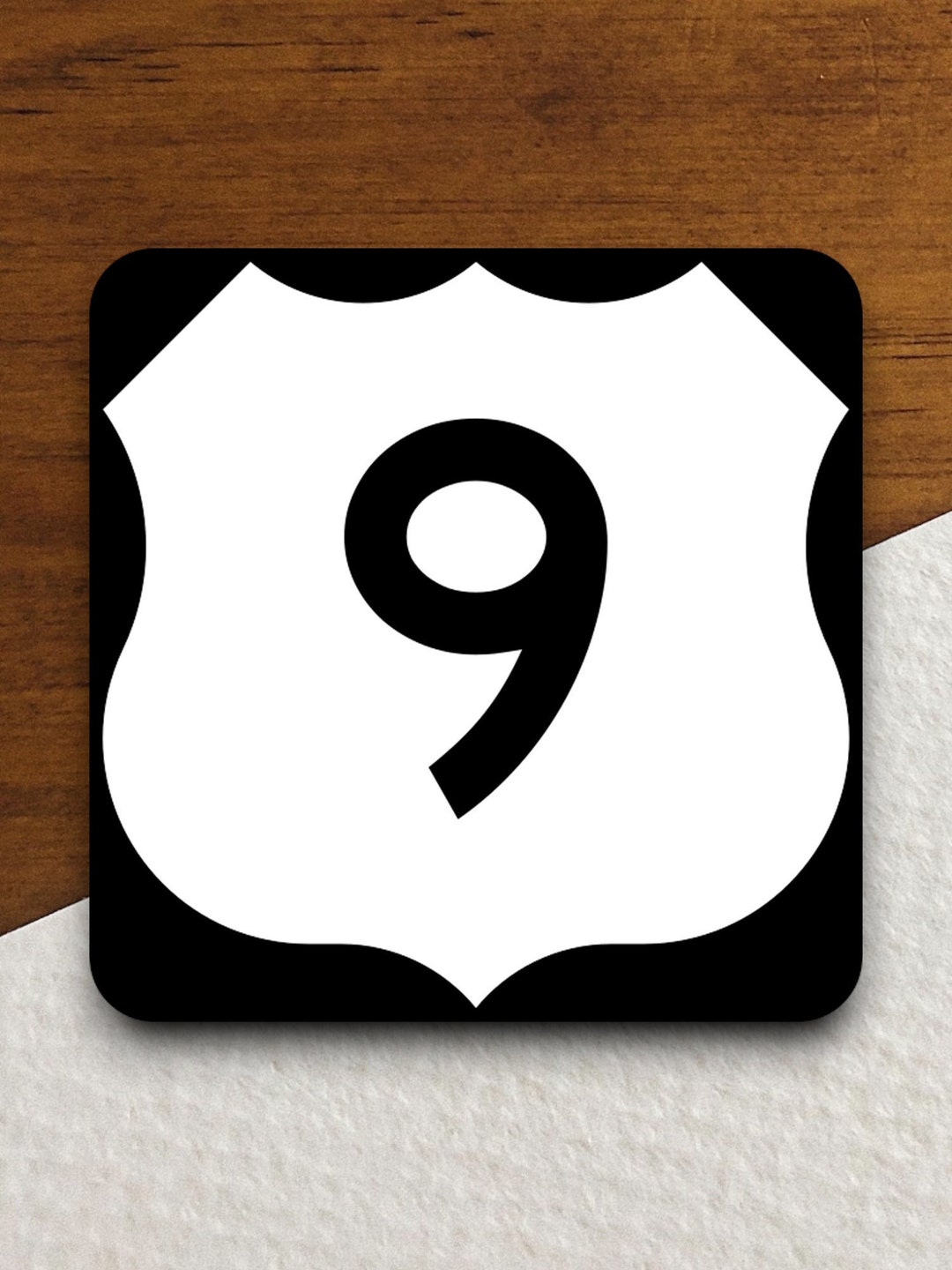 United States Route 9 Road Sign Sticker, Road Trip Sticker, Highway ...