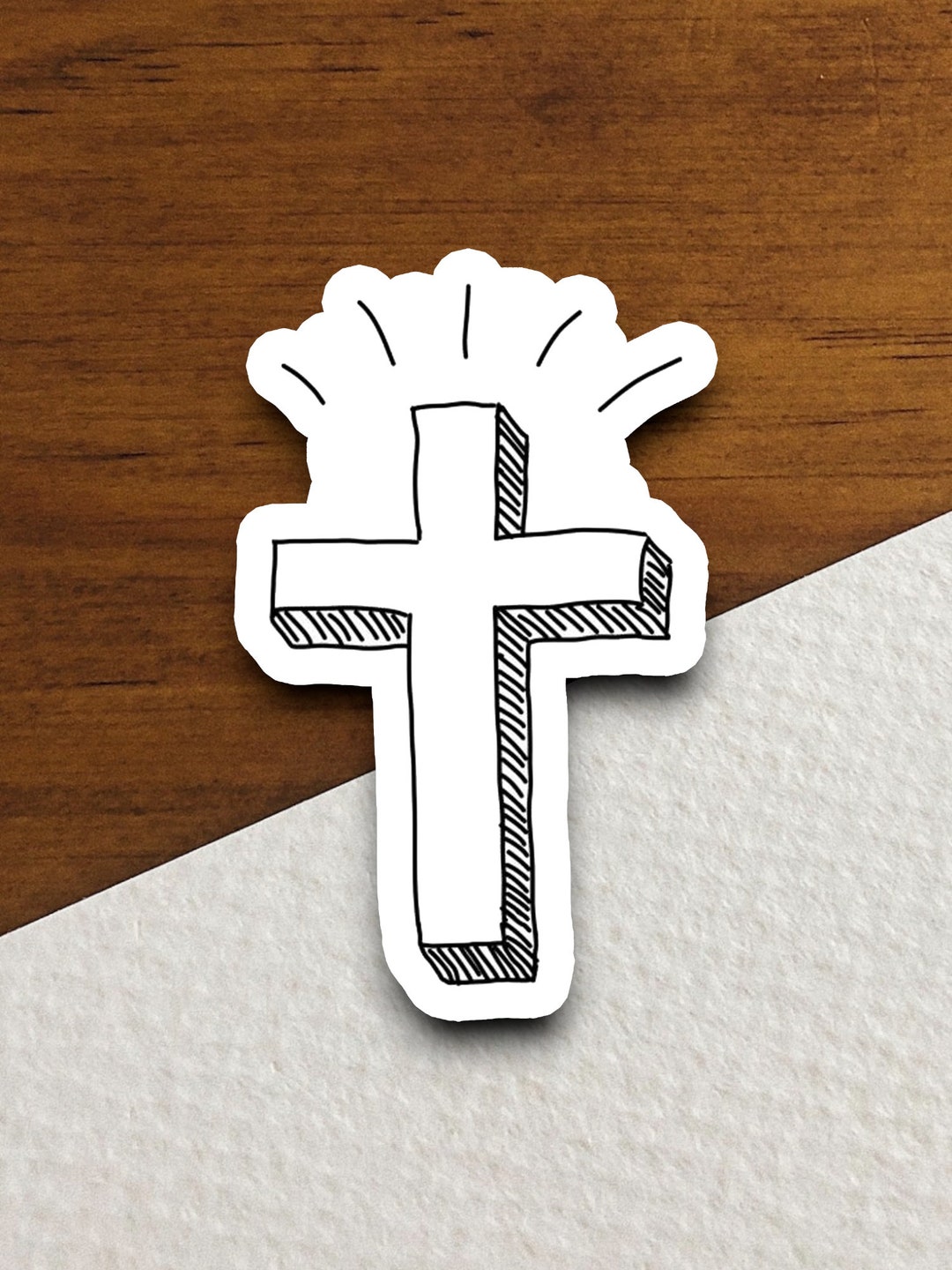 Church Cross Outline Sticker, Cross Sticker, Church Sticker, Religious ...