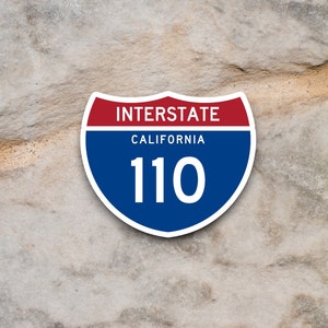 Interstate Route 110 California Sticker, California Sticker, Interstate ...