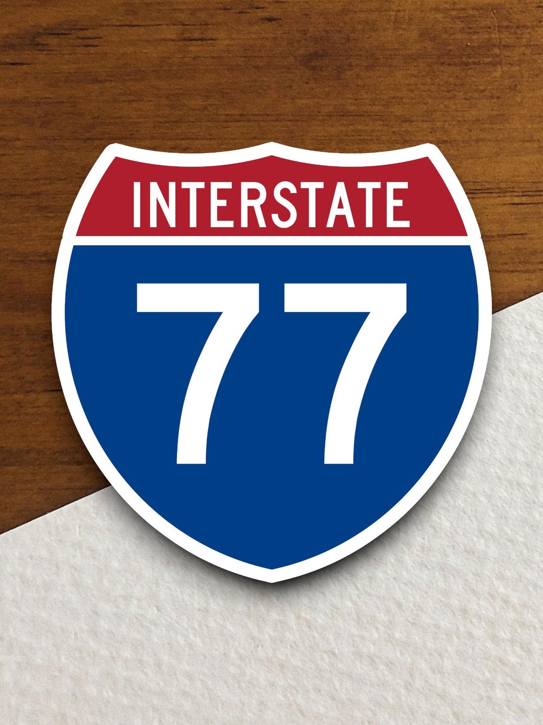 Interstate Route 77 Sticker, Interstate Highway Sign Expressway ...