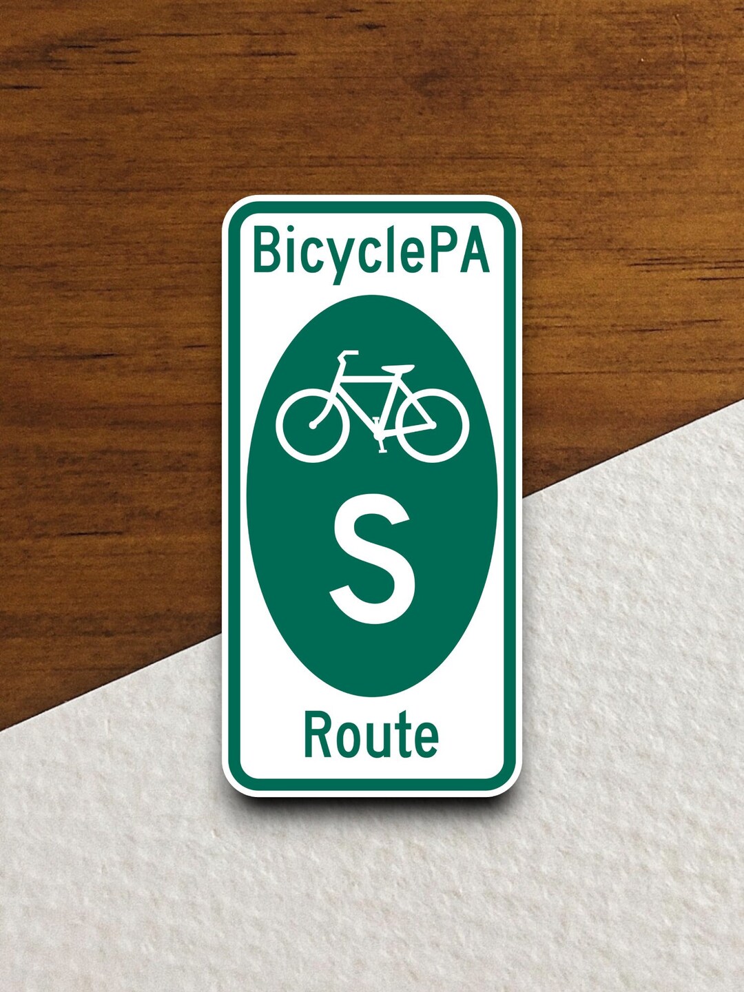 Pennsylvania Bike Route S Road Sign Sticker, Road Trip Sticker, Highway ...