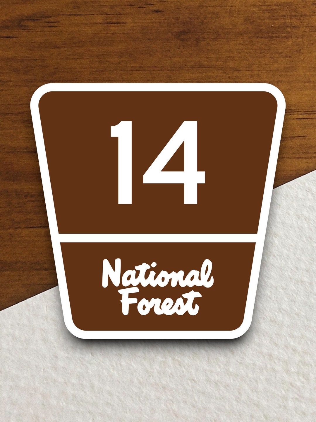 Forest Highway Route 14 Road Sign Sticker, Road Trip Sticker, Highway ...