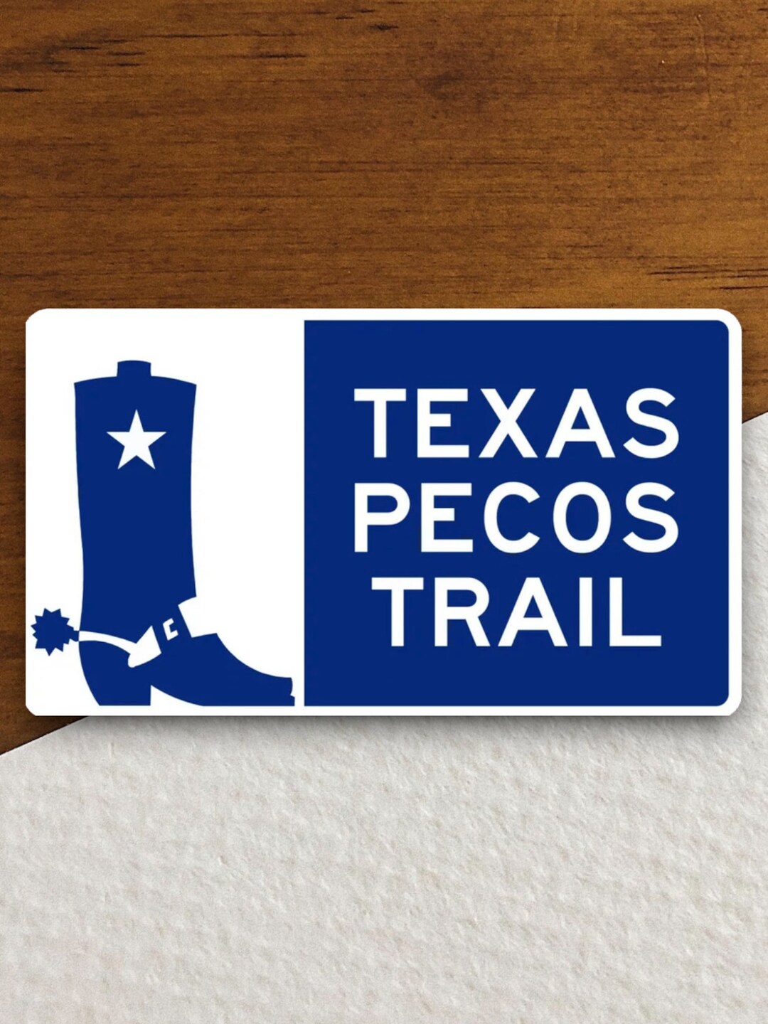 Texas Pecos Trail Road Sign Stickers, Traffic Sticker, Road Sign ...