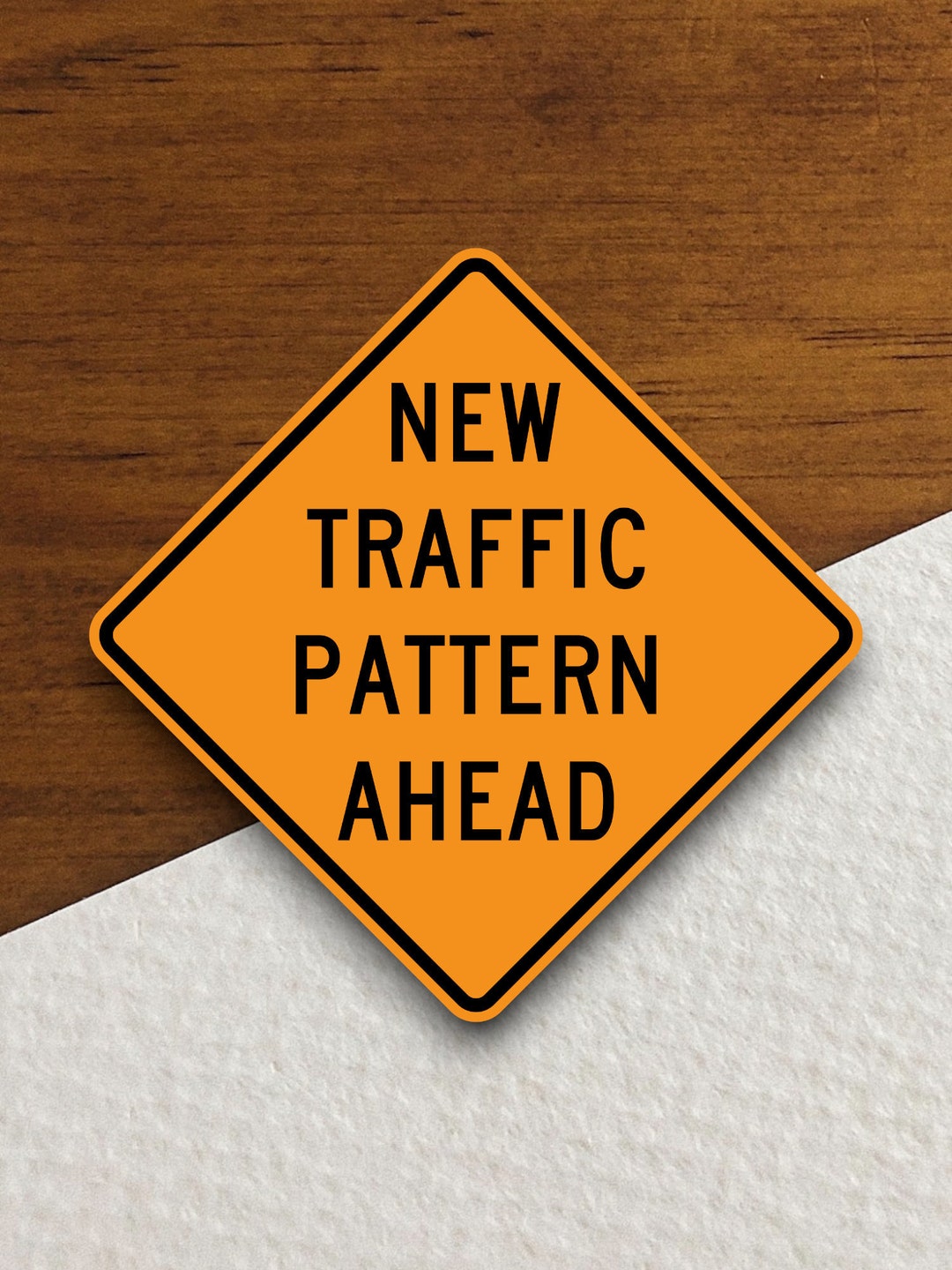 New Traffic Pattern Ahead Road Sign Stickers Traffic Sticker, Road Sign ...