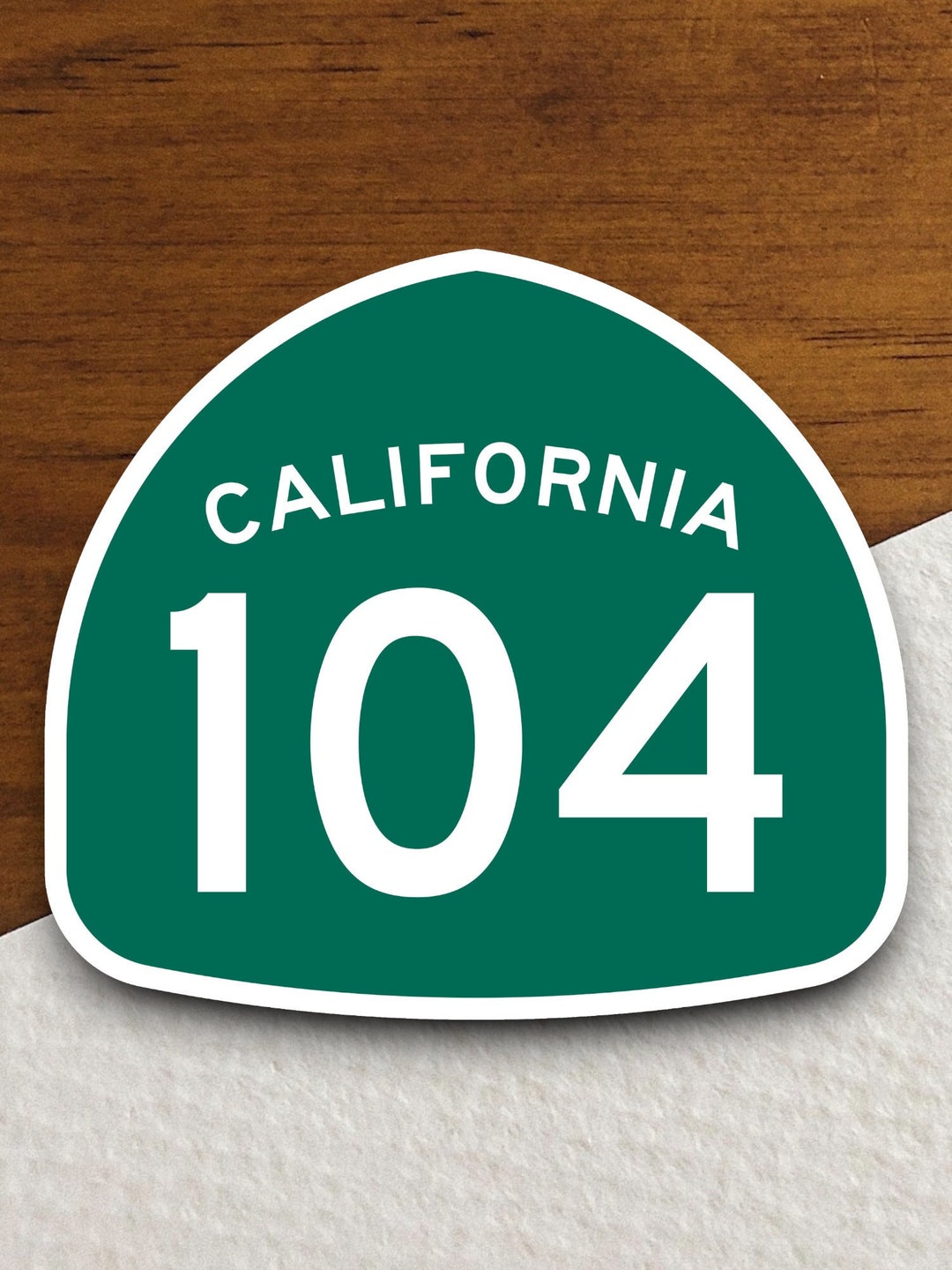 California State Route 104 Road Sign Sticker, Road Trip Sticker ...