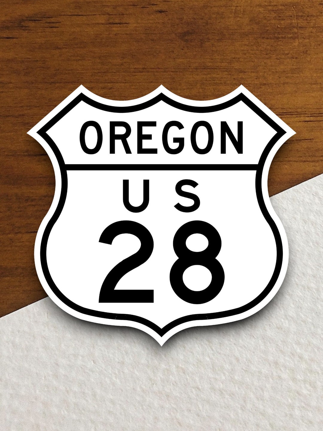 United States Route 28 Oregon Road Sign Sticker, Road Trip Sticker ...