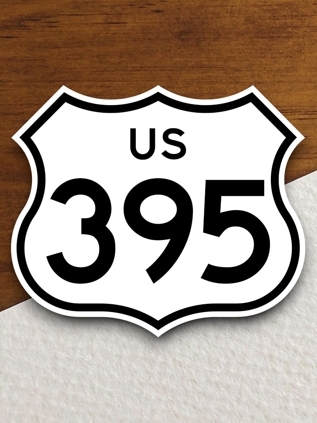 US Route 395 Road Sign Sticker: Road Trip Decor - Etsy