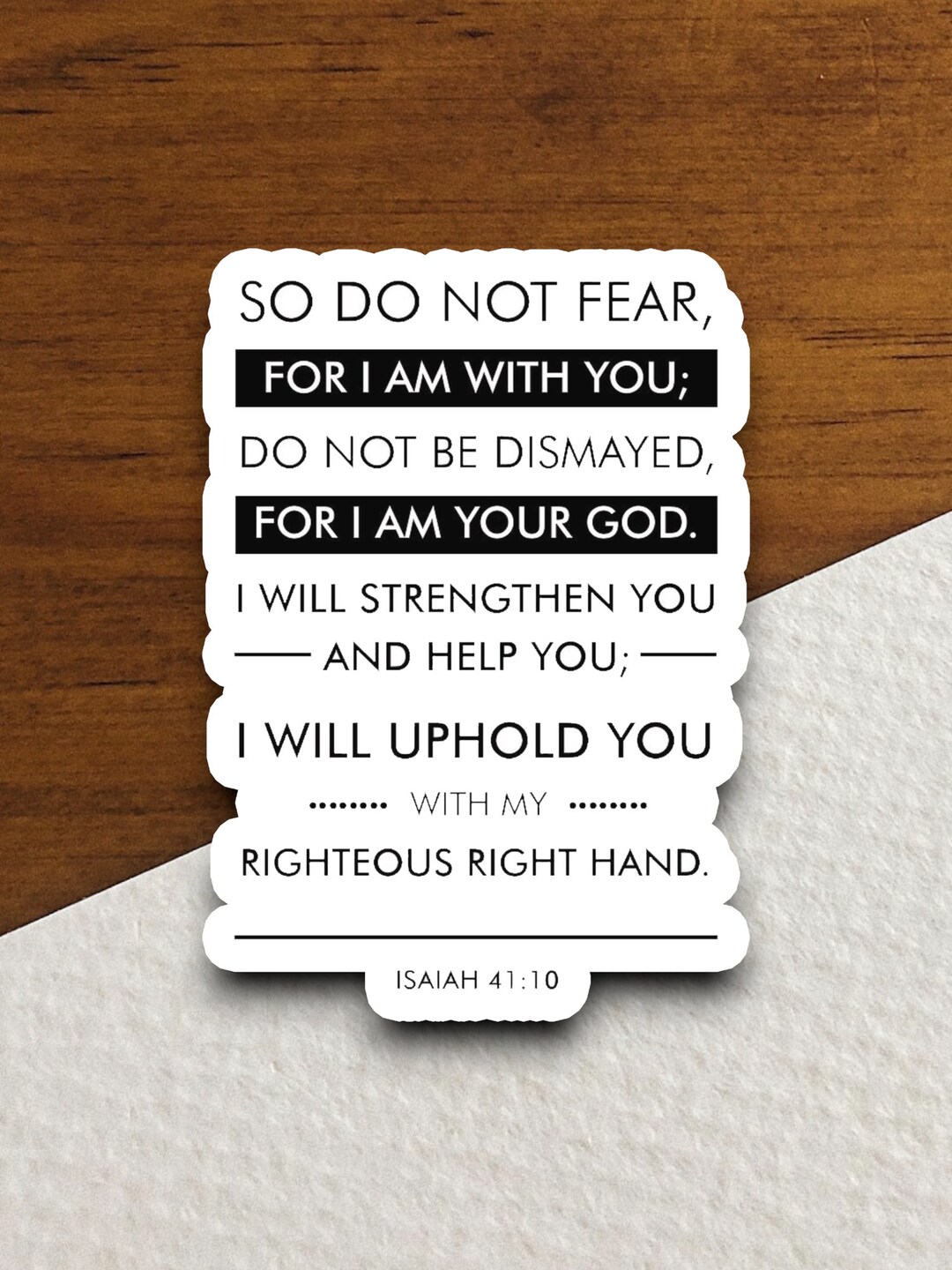 So Do Not Fear for I Am With You Sticker, Religious Sticker, Faith ...