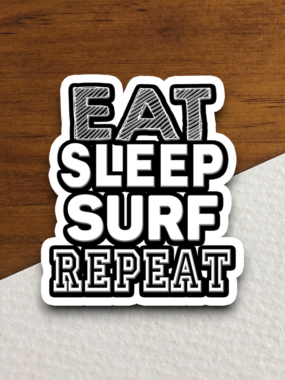 Eat Sleep Surf Repeat Sticker, Travel Sticker, Beach Sticker, Eat ...