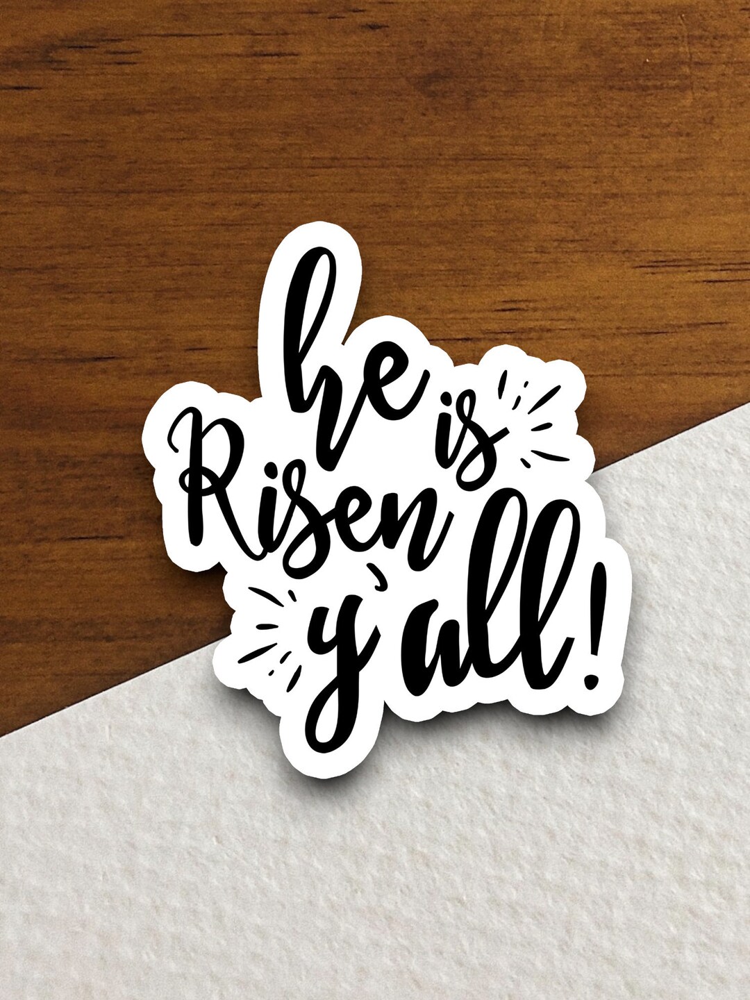 He is Risen Y'all Sticker, Christian Gifts, Planner Stickers, Laptop ...