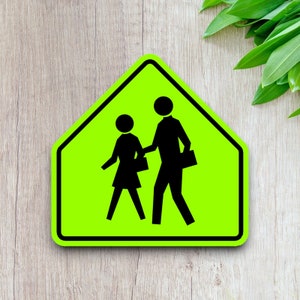 Traffic Sign School Zone Road Sign Stickers, Room Décor Traffic Sticker ...