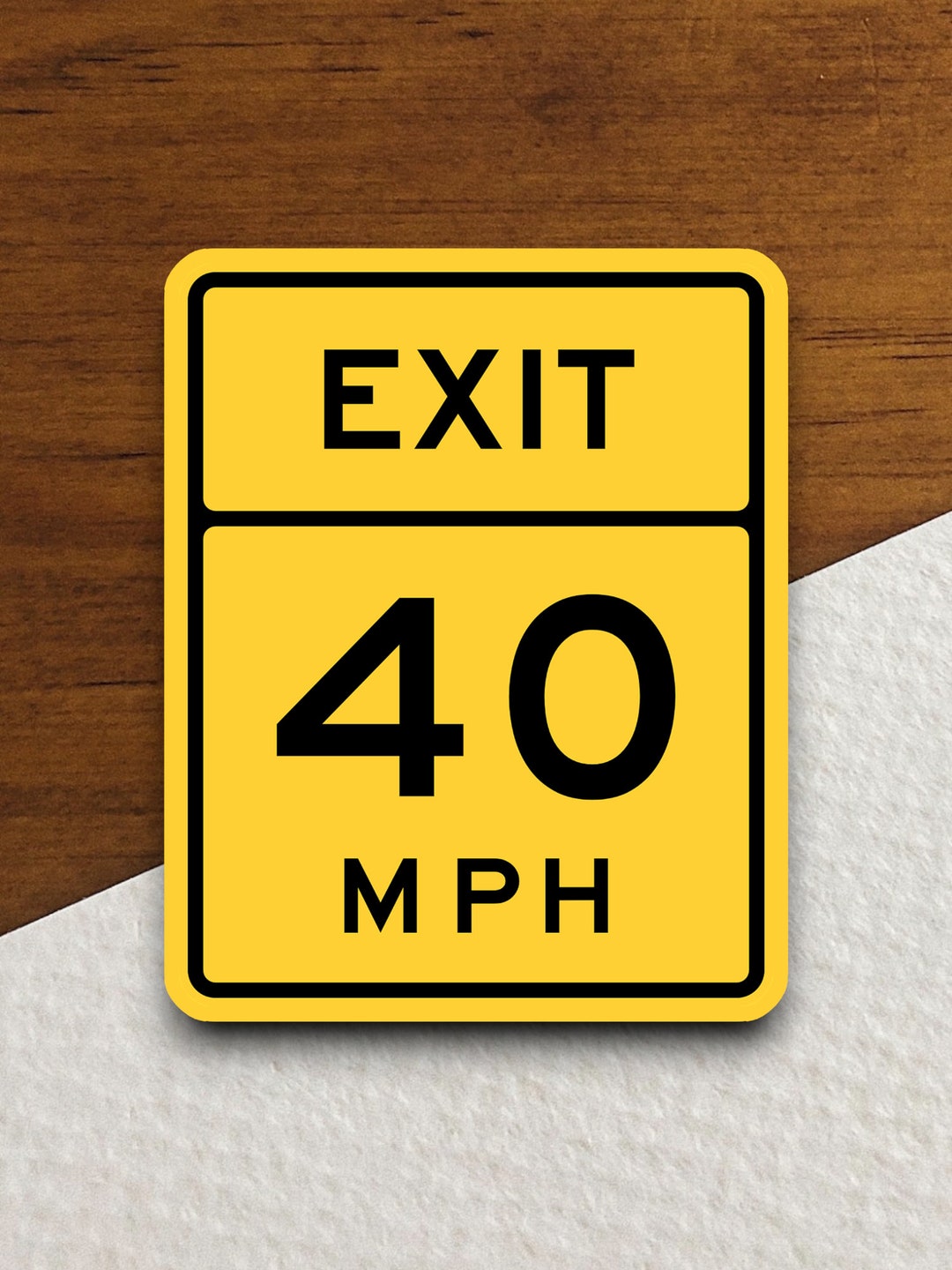Exit 40 MPH Road Sign Sticker: Traffic & Building Decoration - Etsy
