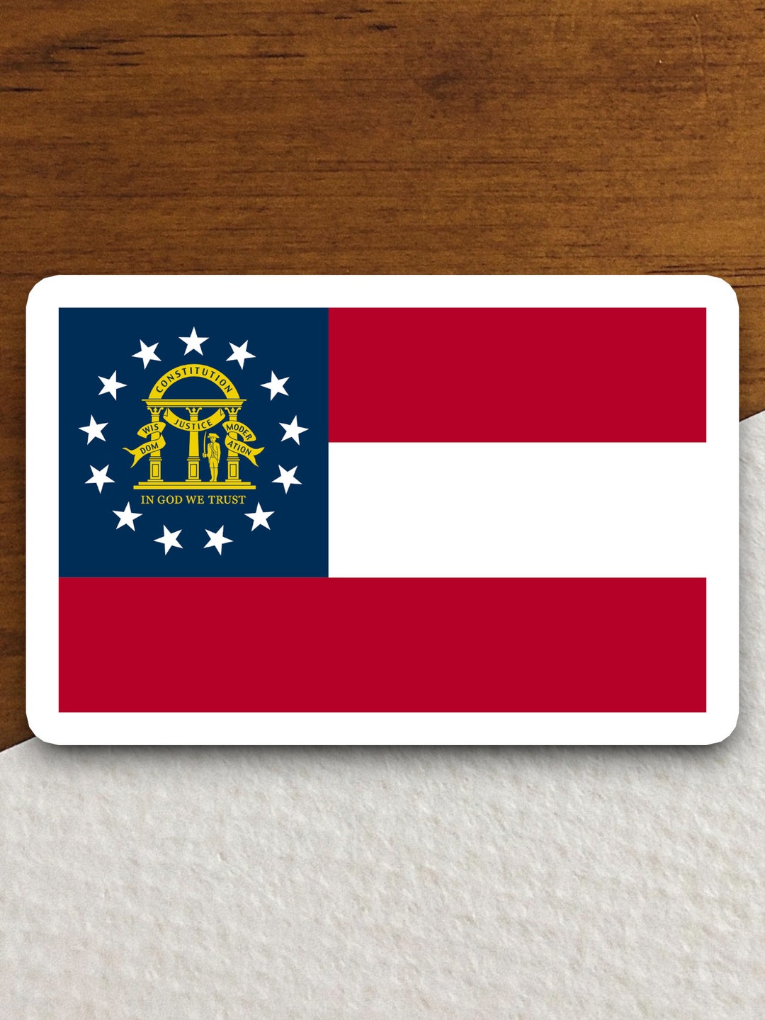 Georgia State Sticker, Georgia Flag Sticker, Pennant Sticker, Banner ...
