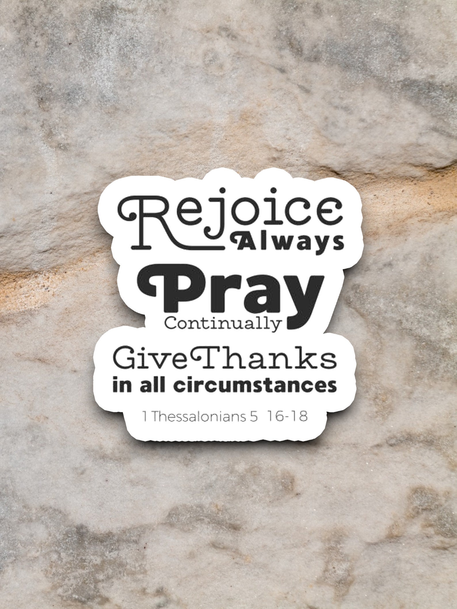 Rejoice Always Pray Continually Give Thanks Sticker, Religious Sticker ...