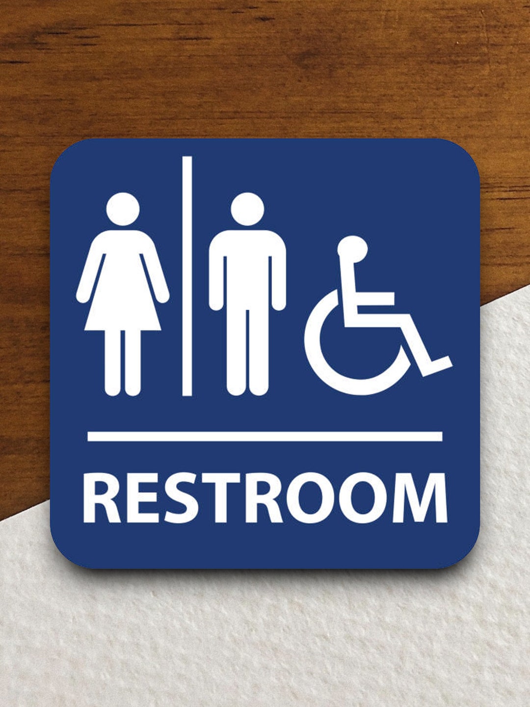 Handicap Bathroom Road Sign Stickers, Traffic Sticker, Road Sign ...