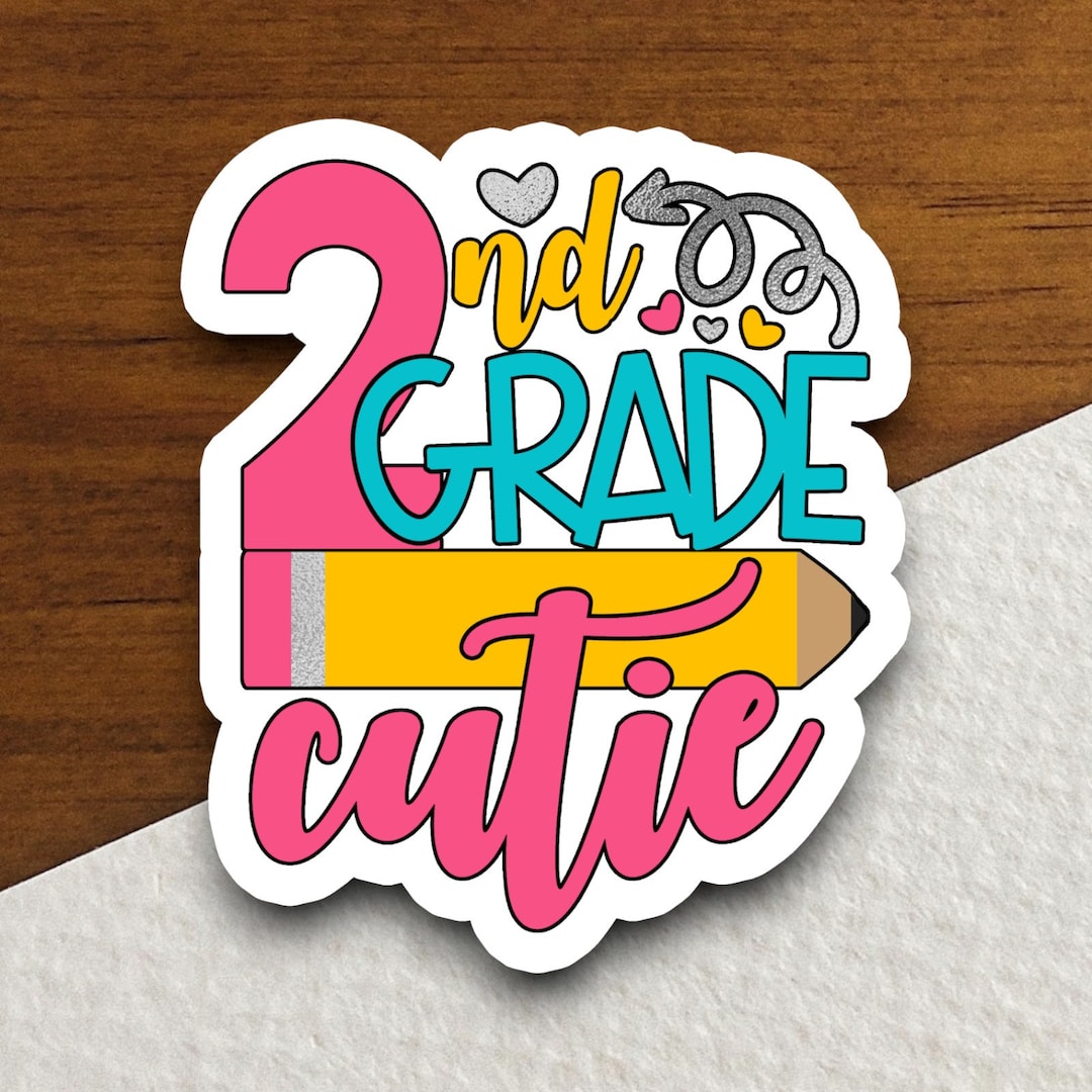 2nd Grade Cutie Sticker: Fun School Supplies for Planners, Laptops - Etsy